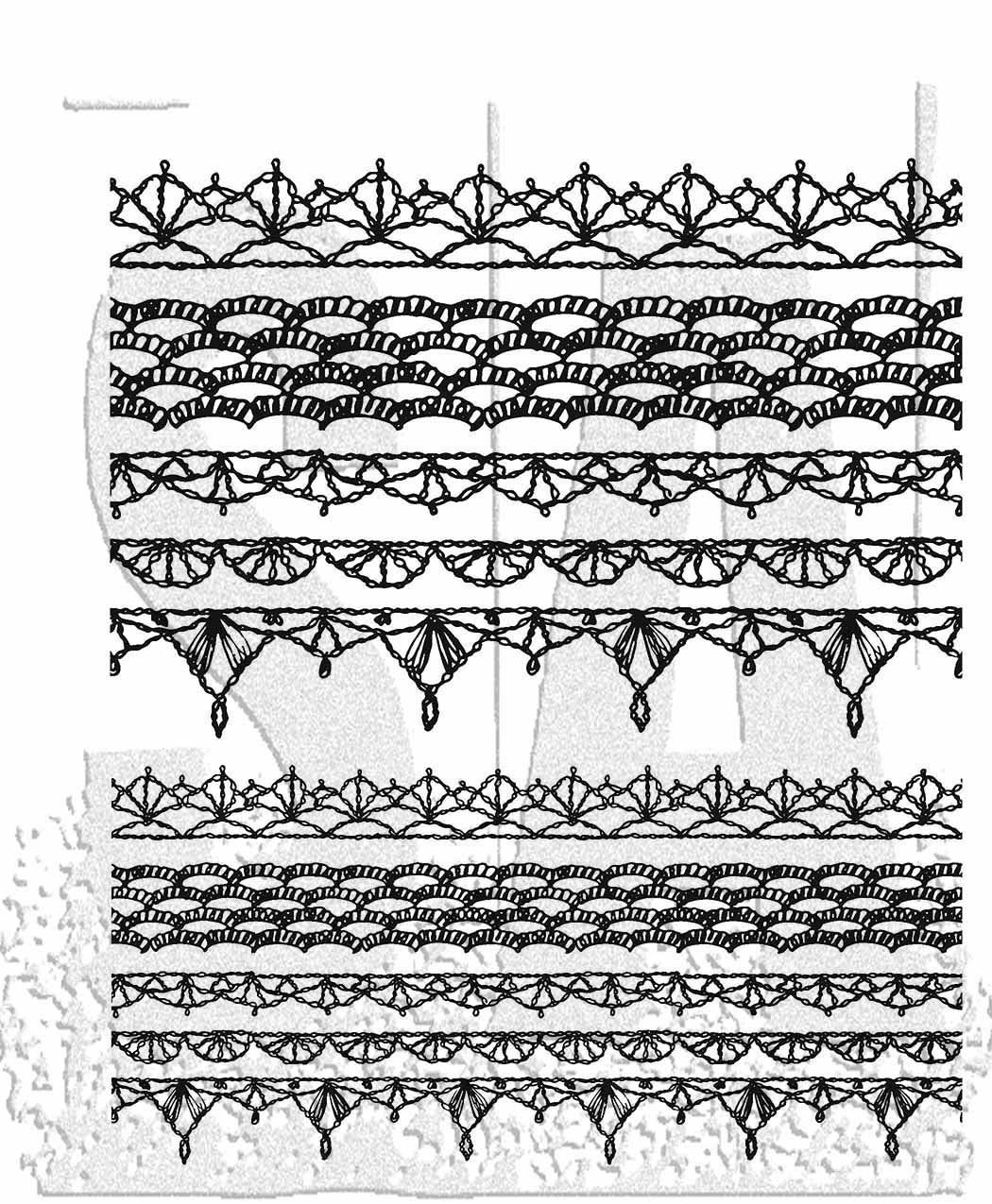 Tim Holtz Cling Stamp Collection - Crochet Trims AGCMS480 – Art ...