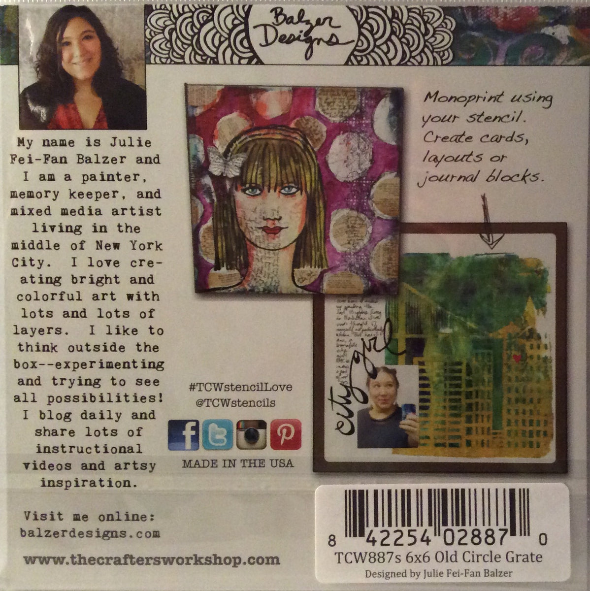 TCW Balzer Stencils - Old Circle Grate 6”x 6” – Art Inspirations Crafts UK
