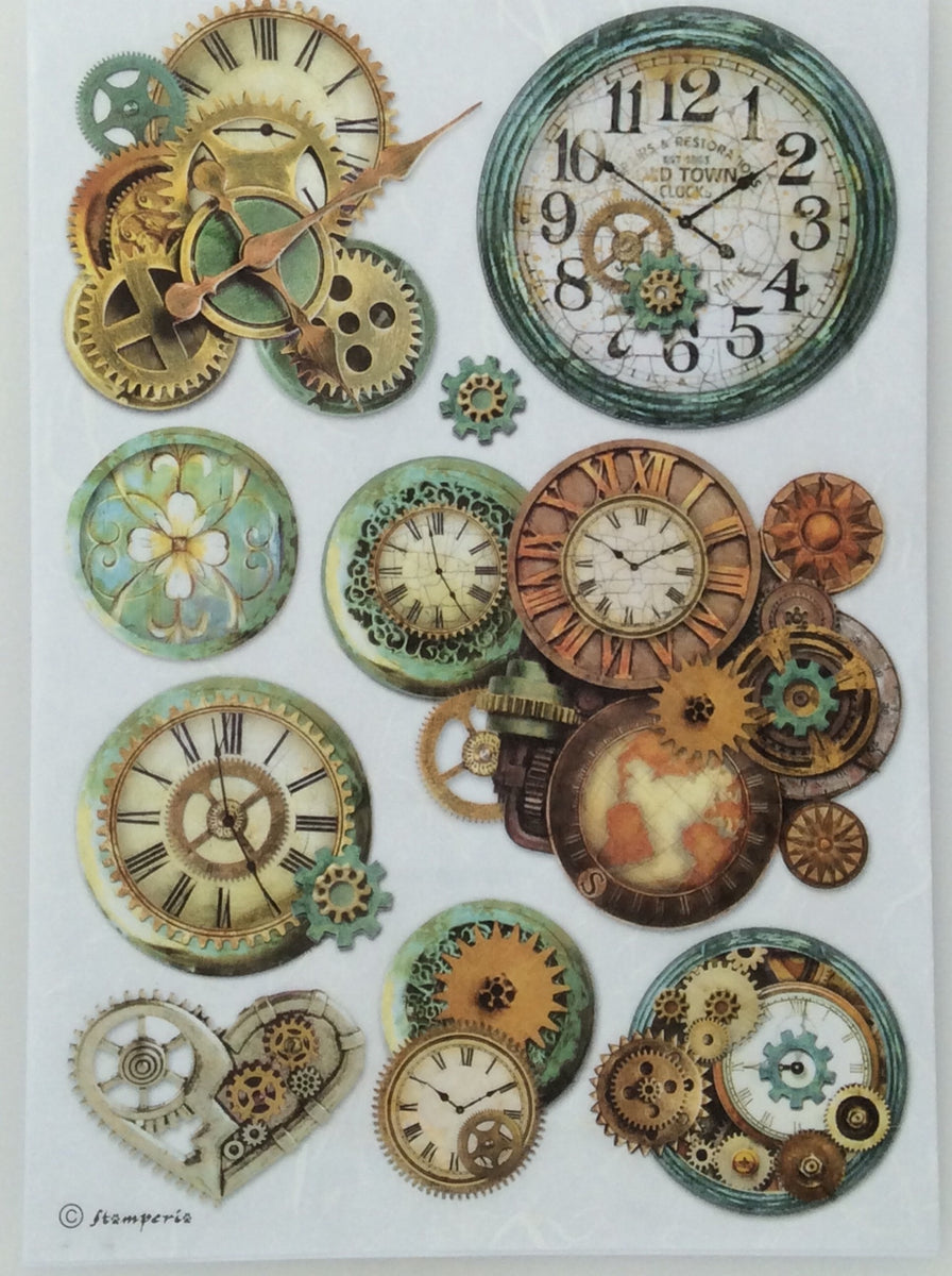 Stamperia Decoupage Rice Paper A4 Clocks DFSA4242 – Art Inspirations ...