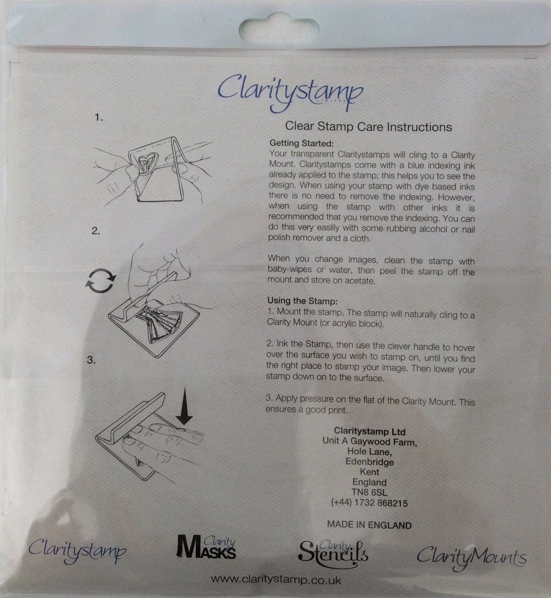 Clarity Stamp Unmounted Clear Stamp Set of 3 Designed by Leonie Pujol ...