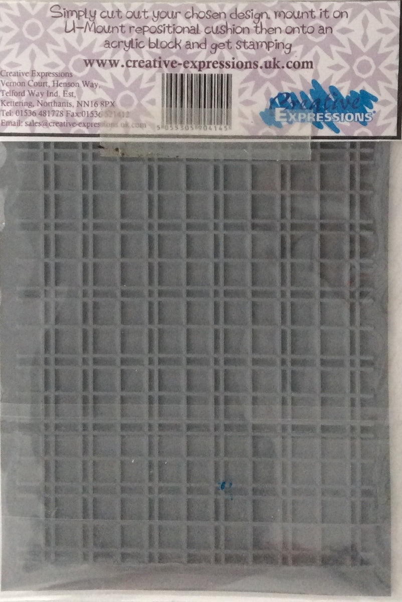 Creative Expressions Designed by Sam Poole - Rubber Stamp - Plaid A6 ...