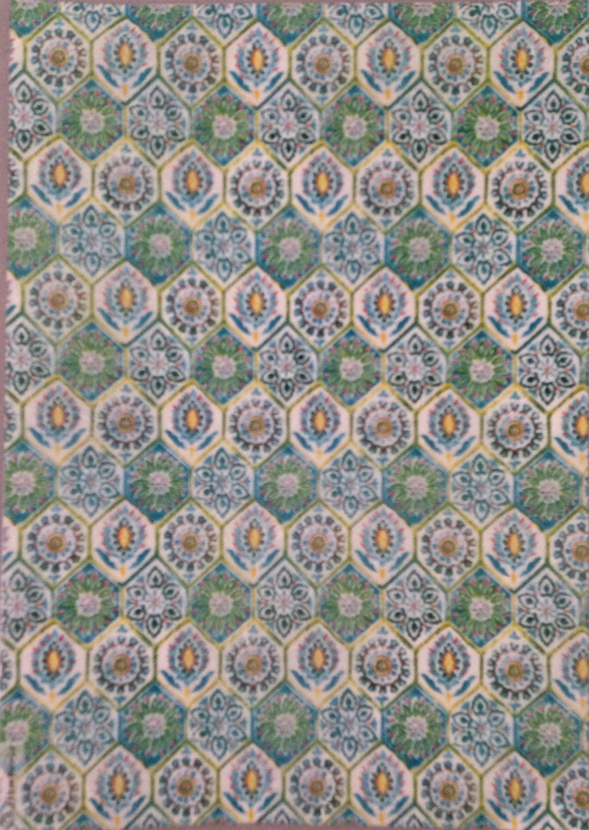 Stamperia Decoupage Rice Paper A4 Green Mosaic Tile DFSA4299 – Art ...