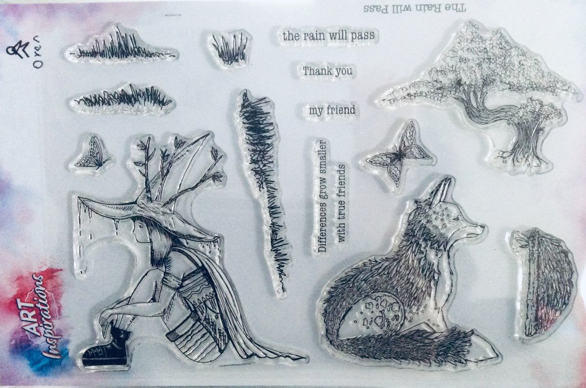 Art Inspirations with Oren - Monsters of Nowhere - A5 Stamp - The Rain ...